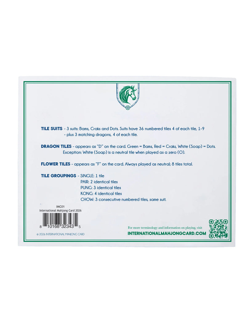 INTERNATIONAL MAHJONG CARD – Sanctuary Home & Gifts