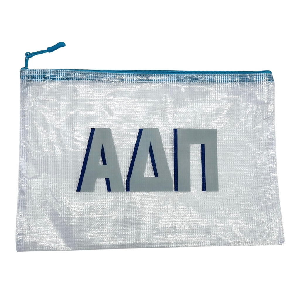 ALPHA DELTA PI ZIPPER POUCH – Sanctuary Home & Gifts