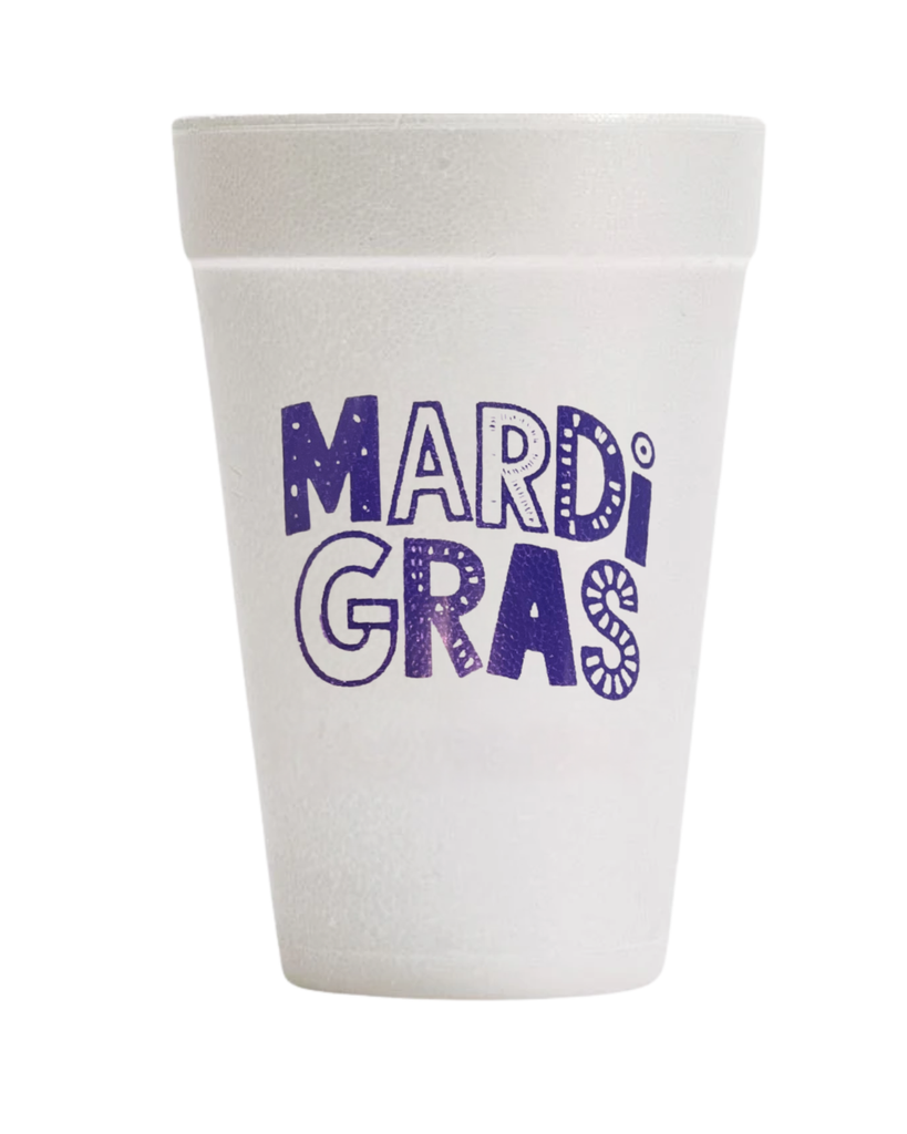 MARDI GRAS PURPLE STYRO – Sanctuary Home & Gifts