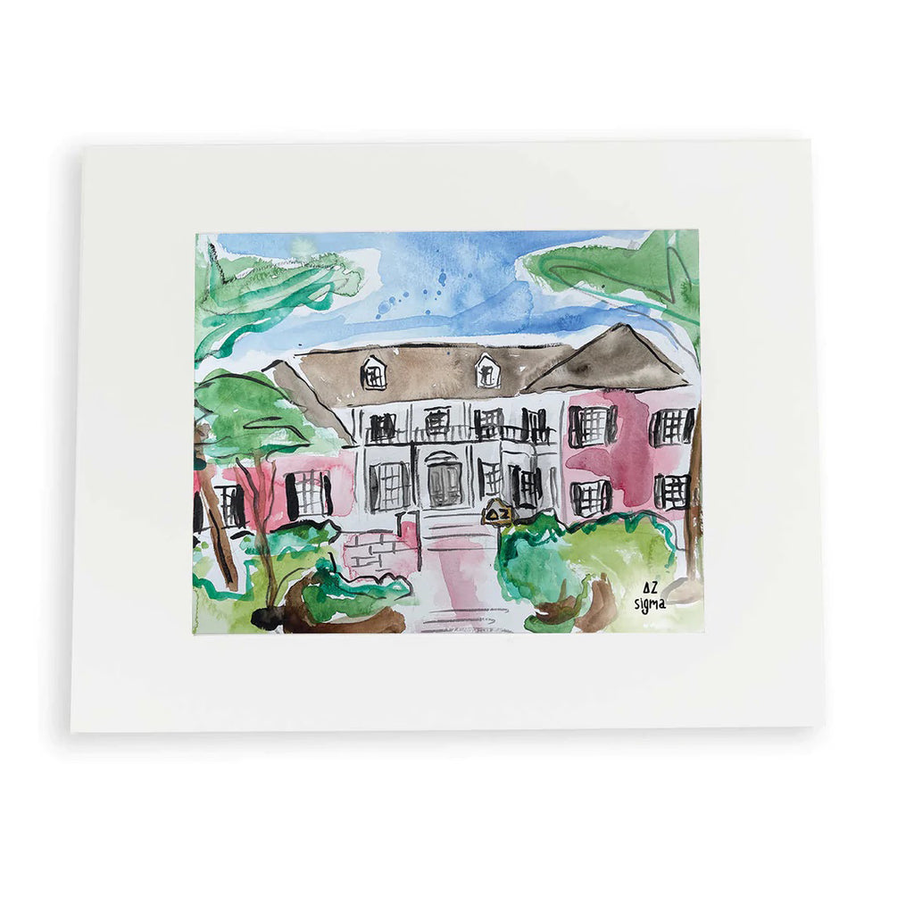 DELTA ZETA LOUISIANA STATE UNIVERSITY HOUSE PRINT – Sanctuary Home & Gifts